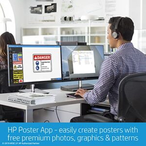 HP DesignJet Studio Wood Large Format Plotter Printer - 24", Includes 3-Year Warranty Care Pack (5HB12H)