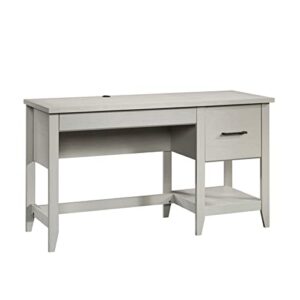 sauder summit station single pedestal desk, glacier oak finish