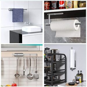 Paper Towel Holder Under Cabinet - Stainless Steel Paper Towel Holders Self-Adhesive Wall Mount Paper Towel Holder with Screws, 13in Under Cabinet Paper Towel Holder for Kitchen Paper Towel Rolls