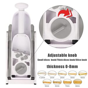 TIKBABA Safe Mandoline Slicer for kitchen,Vegetable slicer for slicing,dicing,julienne(WhiteGrey)