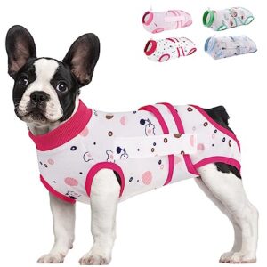 koeson dog recovery suit, spay suit for female dogs with pee hole pet surgical recovery suit dog cone alternative, dog surgery recovery suit anti licking pet bodysuit for abdominal wound balloon s