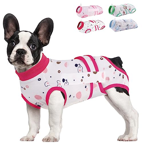 KOESON Dog Recovery Suit, Spay Suit for Female Dogs with Pee Hole Pet Surgical Recovery Suit Dog Cone Alternative, Dog Surgery Recovery Suit Anti Licking Pet Bodysuit for Abdominal Wound Balloon S