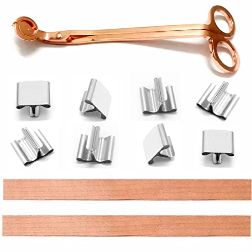 100Pcs Wood Wicks for Candles, Wood Candle Wicks Natural Wooden Candle Wicks with Candle Wick Trimmer Smokeless Crackling Wooden Candle Wicks for Candle Making DIY Craft Thickened 5.1 x 0.5x0.04inch