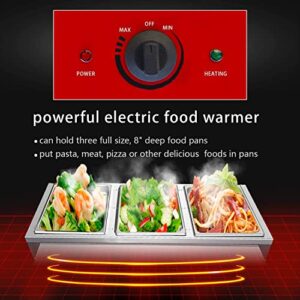 KITMA 5 Open Well Electric Steam Tables - 240 V Warmer Food Table, 36 Quart Electric Hot Food Warm Table for Buffets and Catering, Warming Control Knobs，Front Serving Area