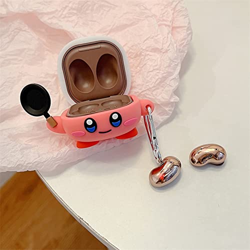 PVC Earphone Case for Samsung Galaxy Buds2 pro/Galaxy Buds Live(2020)/Galaxy Buds pro(2021)/Galaxy Buds 2 (2022) Charging Box,3D Cute Cartoons Anime Full Body Protective Cover with Keychain (Cook)