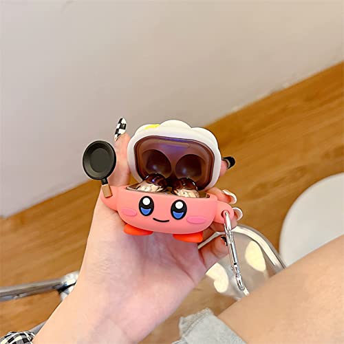 PVC Earphone Case for Samsung Galaxy Buds2 pro/Galaxy Buds Live(2020)/Galaxy Buds pro(2021)/Galaxy Buds 2 (2022) Charging Box,3D Cute Cartoons Anime Full Body Protective Cover with Keychain (Cook)