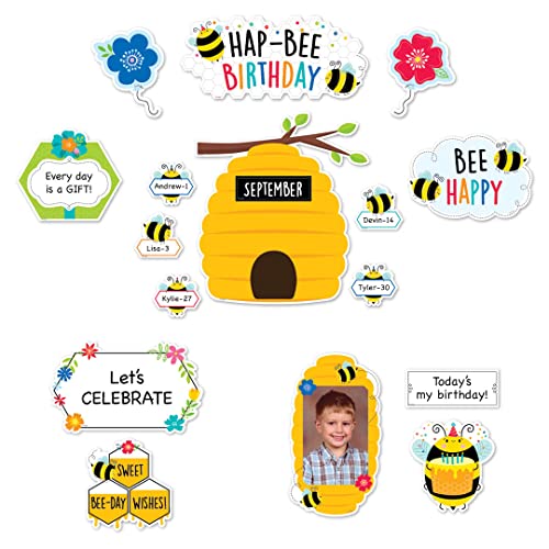 CTP Birthday Bees Mini Bulletin Board Set for Classroom (Creative Teaching Press 10688)