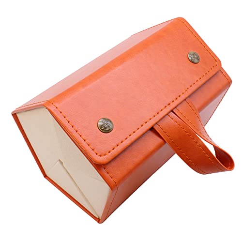 MAFENLY multiple glasses case travel Five sunglass, 5 sockets glasses case travel sunglasses organizer holder (5 pack orange)