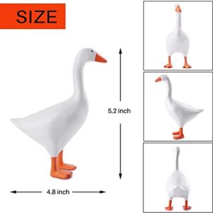 Super Cute Goose Magnetic Key Holder - Magnetic Goose 3D Printed Key Holder, Resin Goose Statue Key Storage Rack, Vivid Mini Animal Figurines Keys Holder for Keys Glasses Bells (Yellow)