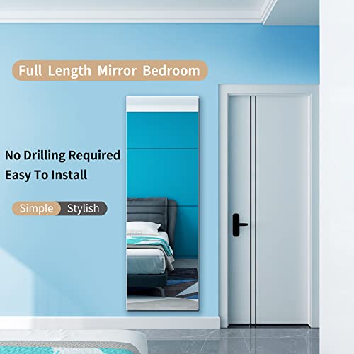 quegau Kids Safety Shatterproof Mirror for Wall,Full Length Mirror Wall Mounted,Made of Unbreakable Acrylic Non-Glass,Extra Thick 1/8",1Pcs 8"x8",Bedroom Door Closet Mirror