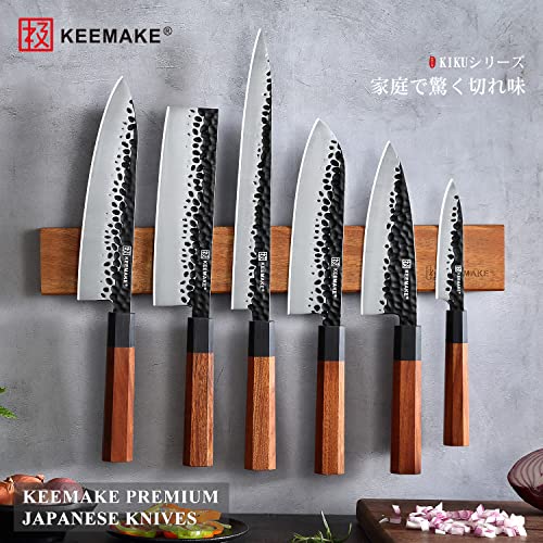 KEEMAKE Japanese Chef Knife, Sharp Kitchen Knife Japanese 440C Steel,Porfessional Gyuto Cooking Knife for Meat Cutting with G10 Bolster Octagonal Wood Handle