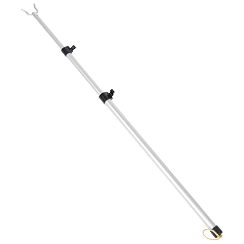 YARNOW Closet Pole with Utility Hook 49.12Inch Long Retractable Reach Hooks for High Area, Shelf, Closet Top