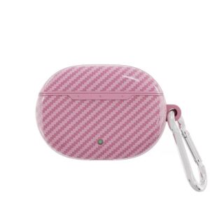 beats studio buds case carbon fiber (pink)