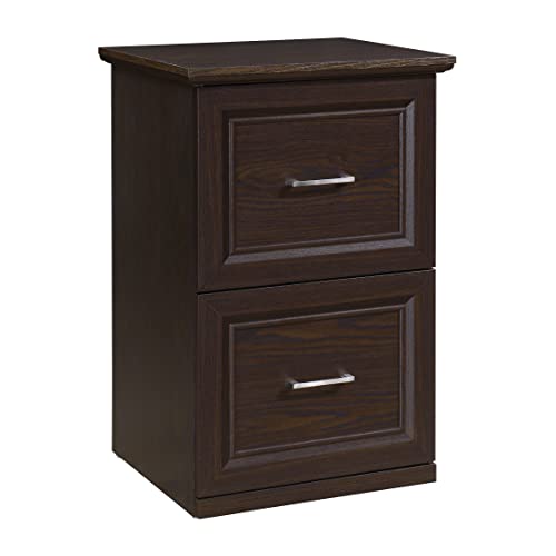 OSP Home Furnishings Jefferson 2-Drawer File Cabinet with Euro-Style Drawer Glides and Lockdowel Fastening System, Vertical, Espresso