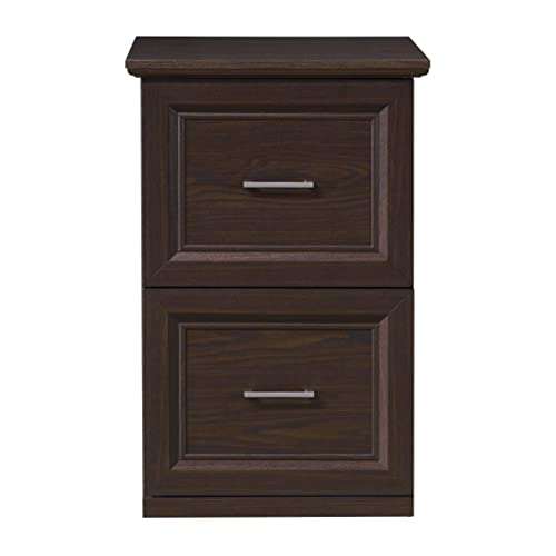 OSP Home Furnishings Jefferson 2-Drawer File Cabinet with Euro-Style Drawer Glides and Lockdowel Fastening System, Vertical, Espresso