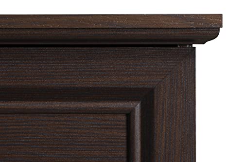 OSP Home Furnishings Jefferson 2-Drawer File Cabinet with Euro-Style Drawer Glides and Lockdowel Fastening System, Vertical, Espresso