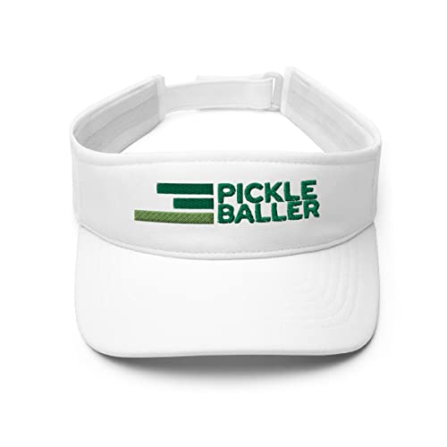 Pickle Baller Retro Pickleball Visor Fun Pickle Ball Gift Pickleball Accessory Men's and Women's Pickleball Accessories (White)