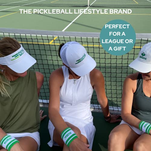 Pickle Baller Retro Pickleball Visor Fun Pickle Ball Gift Pickleball Accessory Men's and Women's Pickleball Accessories (White)