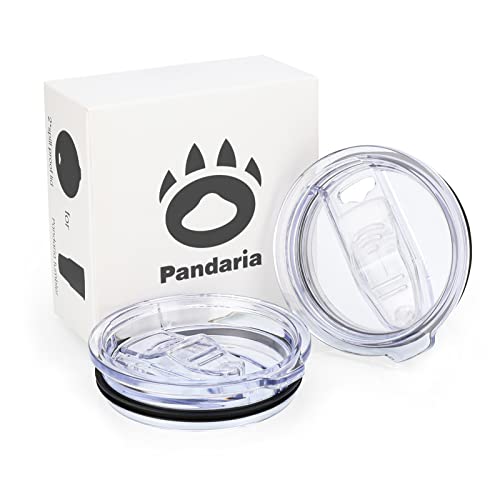 Pandaria Tumbler Lids 20OZ Replacement Lids Spill Proof Splash Resistant Slider Lids Covers Fit for 3.2" Cup Mouth and More Travel Coffee Mugs(20oz, 2 PCS)