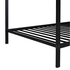 AOCOROE Twin Size House Bed Frame Floor Height Platform Bed for Boys and Girls. Metal Twin Bed House Shaped Canopy Bed Frame with Slats