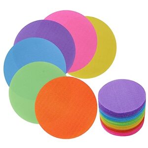 36 pcs nylon carpet floor spots markers, colorful hook and loop marker dots for teacher children teaching gaming