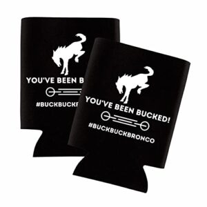 you've been bucked can cozie holder | bulk 20 pack | collapsible foam can cozie holder | buck buck bronco | #buckbuckbronco #buckyeah