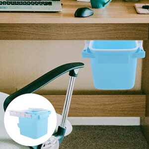 Operitacx Under Desk Drawer Trash Can Sliding Pull- Out Waste Containers Garbage Can Trash Recycling Bins for Kitchen Cabinets Office Desks Sky- Blue