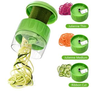 Vegetable Chopper - 11 in 1 Pro Mandoline Slicer - Onion Chopper, Cheese Grater, Food Slicer- Spiralizer Included - Enlarged Storage Container with Lids - Easy and Efficient Cutting Tool for Busy Cook