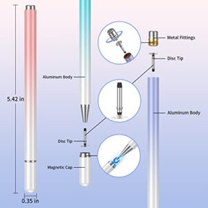 Stylus Pens for Touch Screens(3 Pcs), High Precision Magnetic Disc Universal Stylus Pen for iPad Compatible with Apple/iPhone/iPad/Android/Microsoft Tablets and All Capacitive Touch Screens