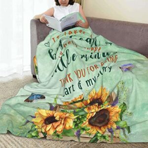 FAIVHSO Happy Retirement Gifts Teacher's Day Gifts Teacher Gifts Blanket for Women - Thank You Gifts for Teacher, Graduation Retirement Thanksgiving for Teacher Throw Blankets 60" x 50"