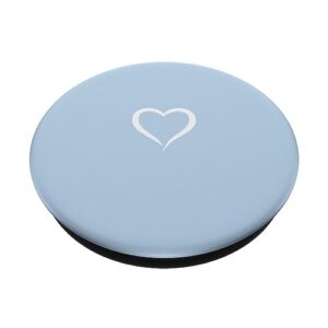 Baby Blue / Pastel Blue Hand Drawn Heart Love Minimalist PopSockets Swappable PopGrip