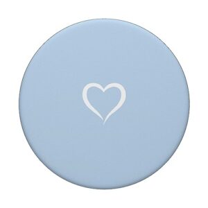 Baby Blue / Pastel Blue Hand Drawn Heart Love Minimalist PopSockets Swappable PopGrip