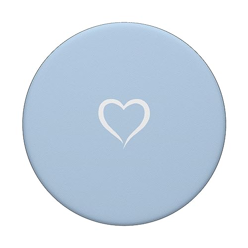 Baby Blue / Pastel Blue Hand Drawn Heart Love Minimalist PopSockets Swappable PopGrip