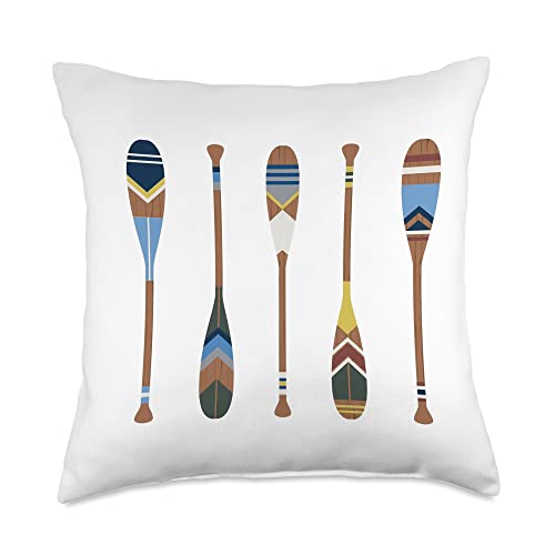 Painted Oars Throw Pillow, 18x18, Multicolor