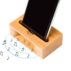 C-SLIDE Wooden Cellphone Amplifier Stand | Universal Smart Phone Amplifier Dock | Bamboo Wooden Amplifier for Desk, Bed Stands, Kitchen | Raise The Volume Without A Speaker