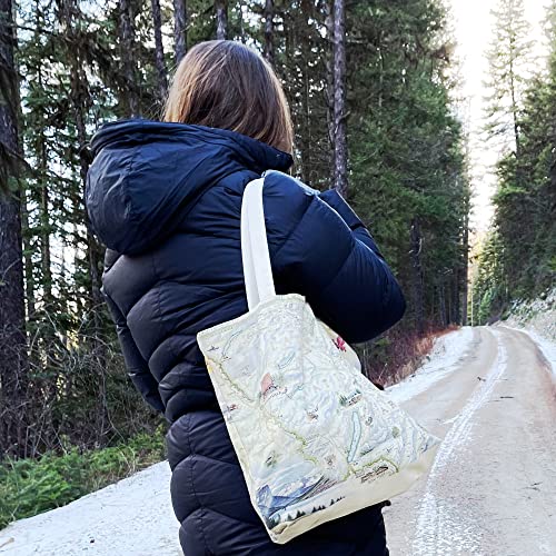 Xplorer Maps Sanibel-Captiva Island map Canvas Tote Bag with Handles, Cloth Grocery Shopping Bag, Reusable & Eco-friendly Bag, 100% Cotton, Washable, 18 wide x 15 tall