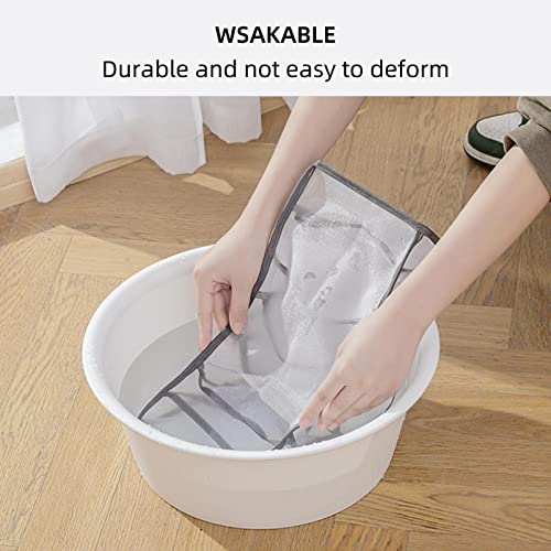 Wardrobe Clothes Organizer, Drawer Organizers for Clothing, 7/9/11 Grids Mesh Clothes Storage Organizer, Washable and Foldable Portable Closet Drawer Organizer(2 Pcs Jeans)