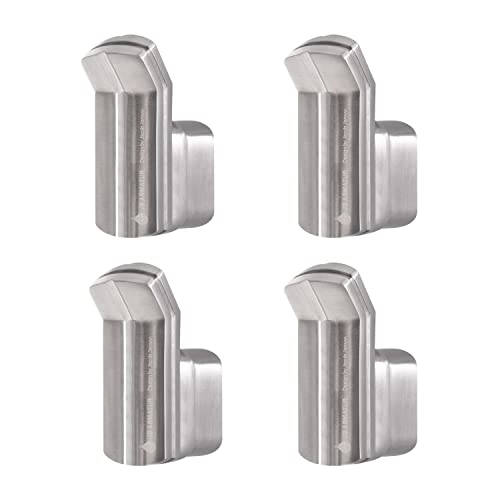 W AWESTEE Bathroom Towel Coat Robe Hook Holder 4 PCS SUS 304 Stainless Steel Silver Wall Mounted Heavy Duty