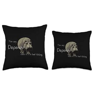 DependaDependaDependapotamus Hippo Pride Dependapotamus Love Yourself Dependa Throw Pillow, 18x18, Multicolor