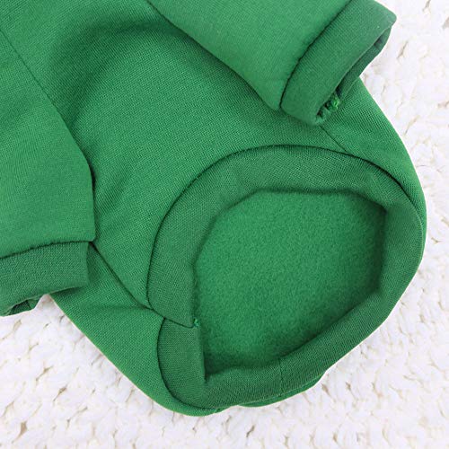 Dog Hoodie Pet Sweater Coat Cute Frog Shape Warm Jacket Dog Cold Weather Clothes Outfit Outerwear for Cats Small and Medium Dogs (XX-Large, Green)