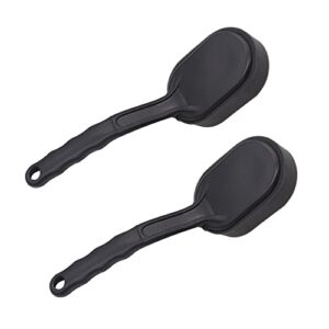 ruibapa 2pcs black tire shine applicator with handle for multipurpose curved tire detail sponge p-k1-028-bk