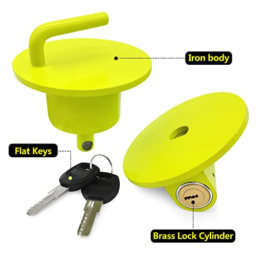 KAYCENTOP Lunette Eye Lock Tow Ring Lock for 2-1/2 to 3 Inch Lunette Eyes, Bright Green