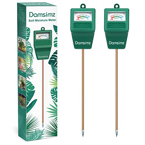 Damsimz 2 Packs Soil Moisture Meter for House Plants, Plant Water Meter, Plant Moisture Meter Soil Tester, Hydrometer for Plants Care, Gardening,Indoor & Outdoor Plants (No Battery Needed)