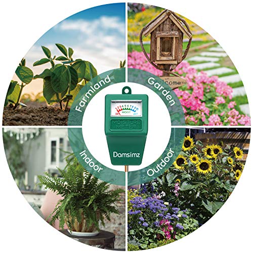 Damsimz 2 Packs Soil Moisture Meter for House Plants, Plant Water Meter, Plant Moisture Meter Soil Tester, Hydrometer for Plants Care, Gardening,Indoor & Outdoor Plants (No Battery Needed)