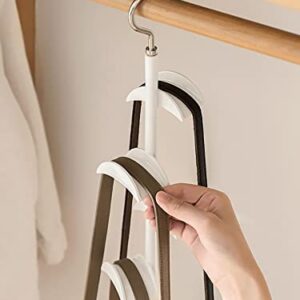 Purse Hanger for Closet - Rotating Handbag Hanging Hook Bag Storage Space Saver with 4 Hooks, Hanging Organizer for Scarf Handbag Belt, 2 PCS