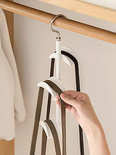 Purse Hanger for Closet - Rotating Handbag Hanging Hook Bag Storage Space Saver with 4 Hooks, Hanging Organizer for Scarf Handbag Belt, 2 PCS