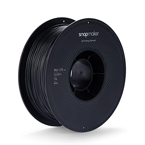 Snapmaker PLA 3D Printer Filament 1.75mm, 1kg Spool (2.2 lbs) - Dimensional Accuracy +/- 0.03mm, Fit Most FDM Printer (Black-2)