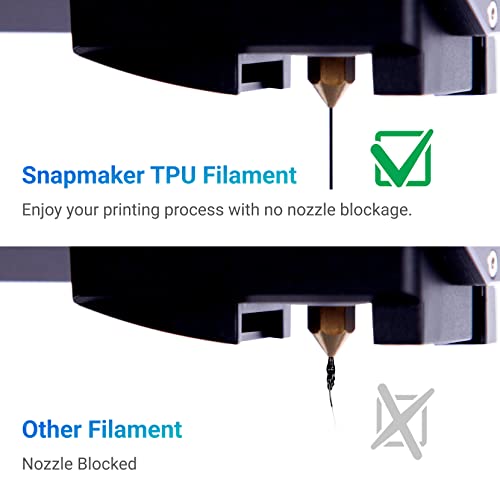 Snapmaker PLA 3D Printer Filament 1.75mm, 1kg Spool (2.2 lbs) - Dimensional Accuracy +/- 0.03mm, Fit Most FDM Printer (Black-2)