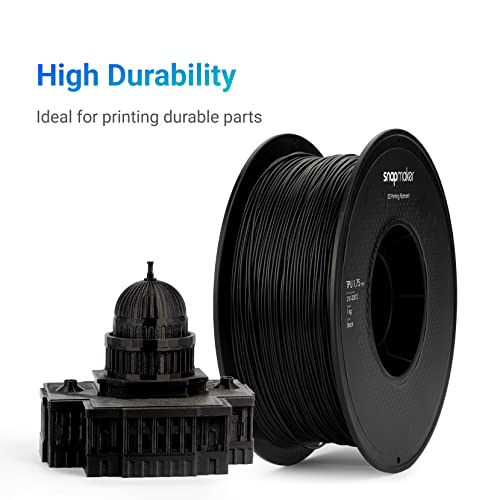 Snapmaker PLA 3D Printer Filament 1.75mm, 1kg Spool (2.2 lbs) - Dimensional Accuracy +/- 0.03mm, Fit Most FDM Printer (Black-2)