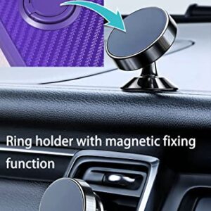 Aroepurt Visible Midnight Case Compatible for Visible Midnight WTVIS01 Phone Case Cover Magnetic Attraction 360 Swivel Stand Ring Purple